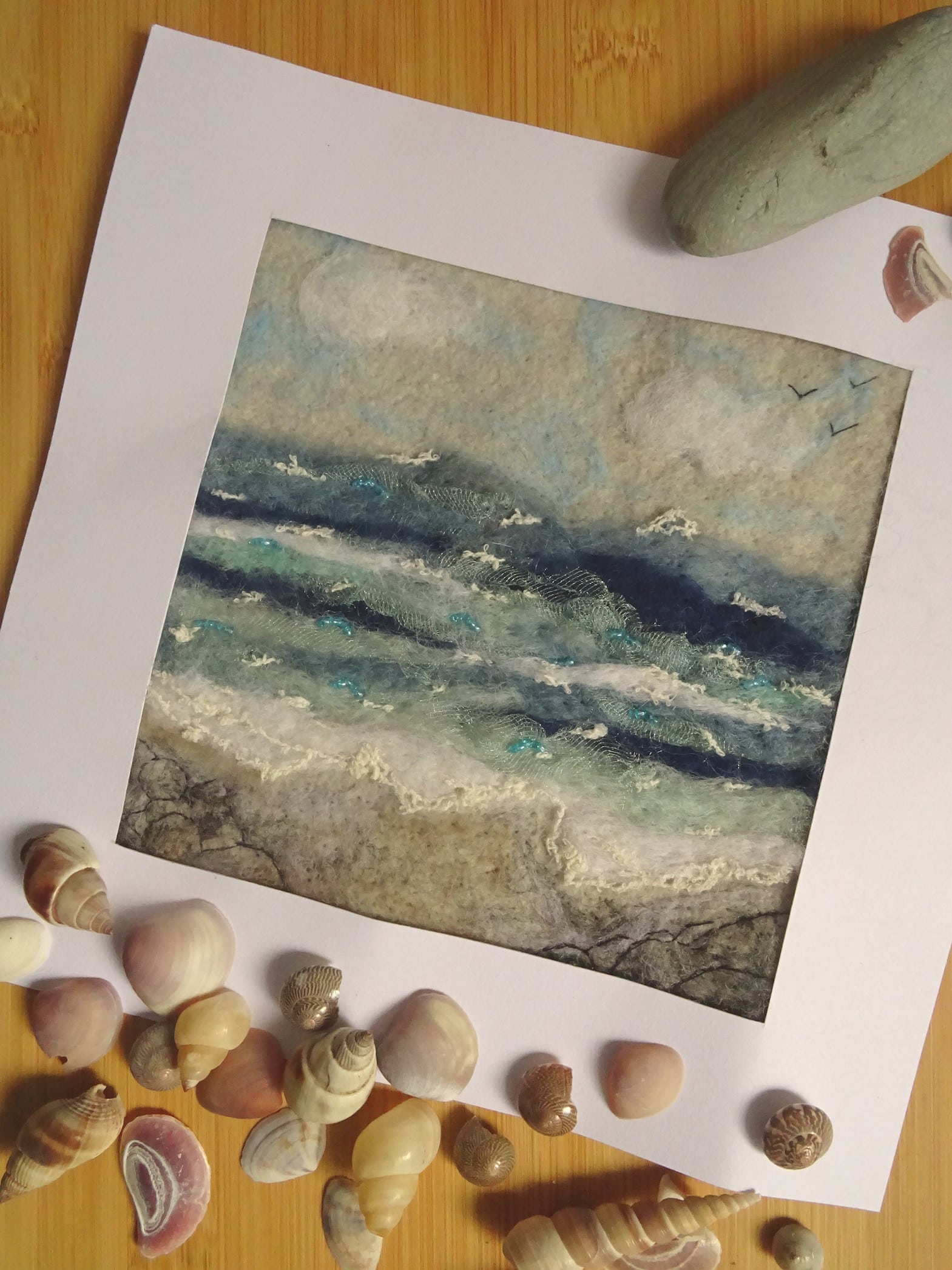 Défi Broder du bleu ou Broder la mer - Broderie créative